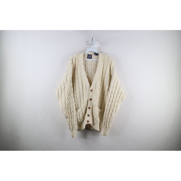 GAP | Sweaters | Vintage 9s Gap Mens Large Heavyweight Chunky Cable ...